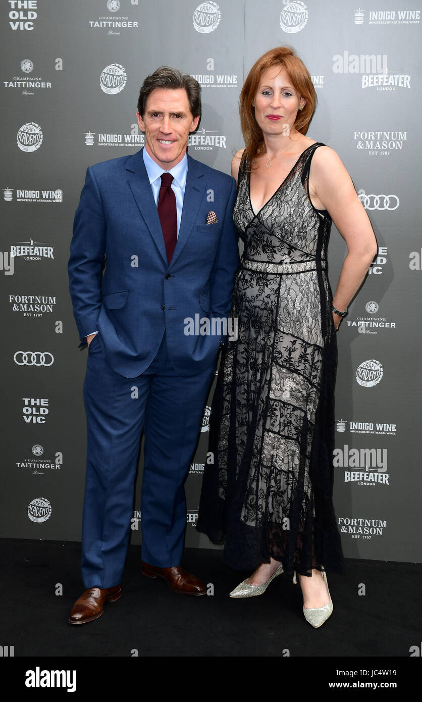 Rob Brydon and Kate Varah arriving at the Summer Party 199 for The Old ...
