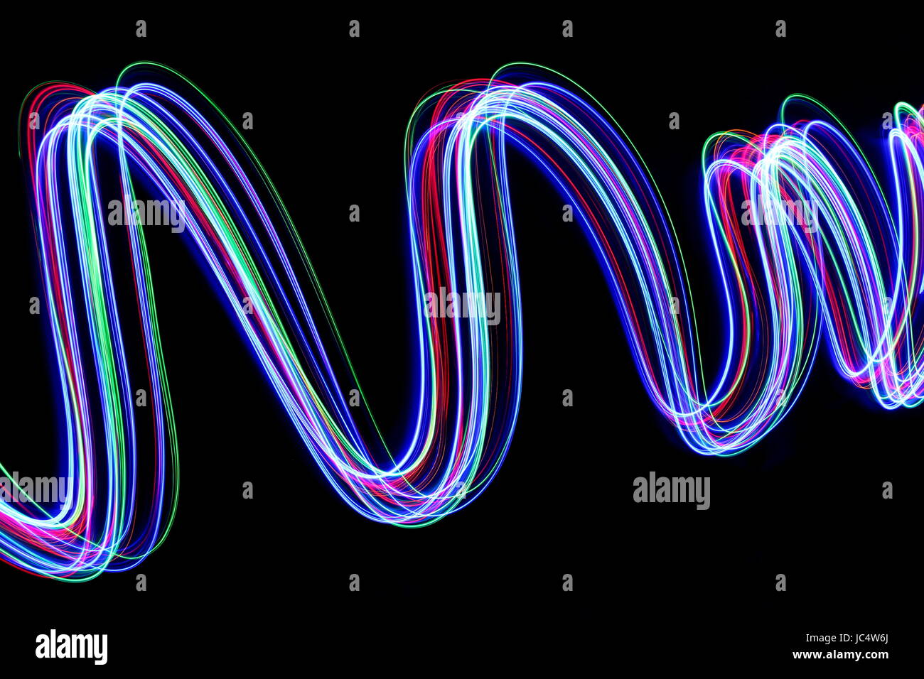Multi Colour Light Painting Photography, parallel lines swirls and ...