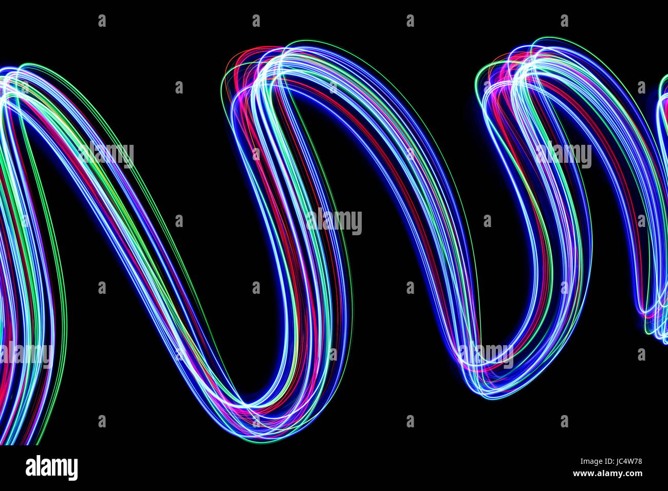 Multi Colour Light Painting Photography, parallel lines swirls and ...