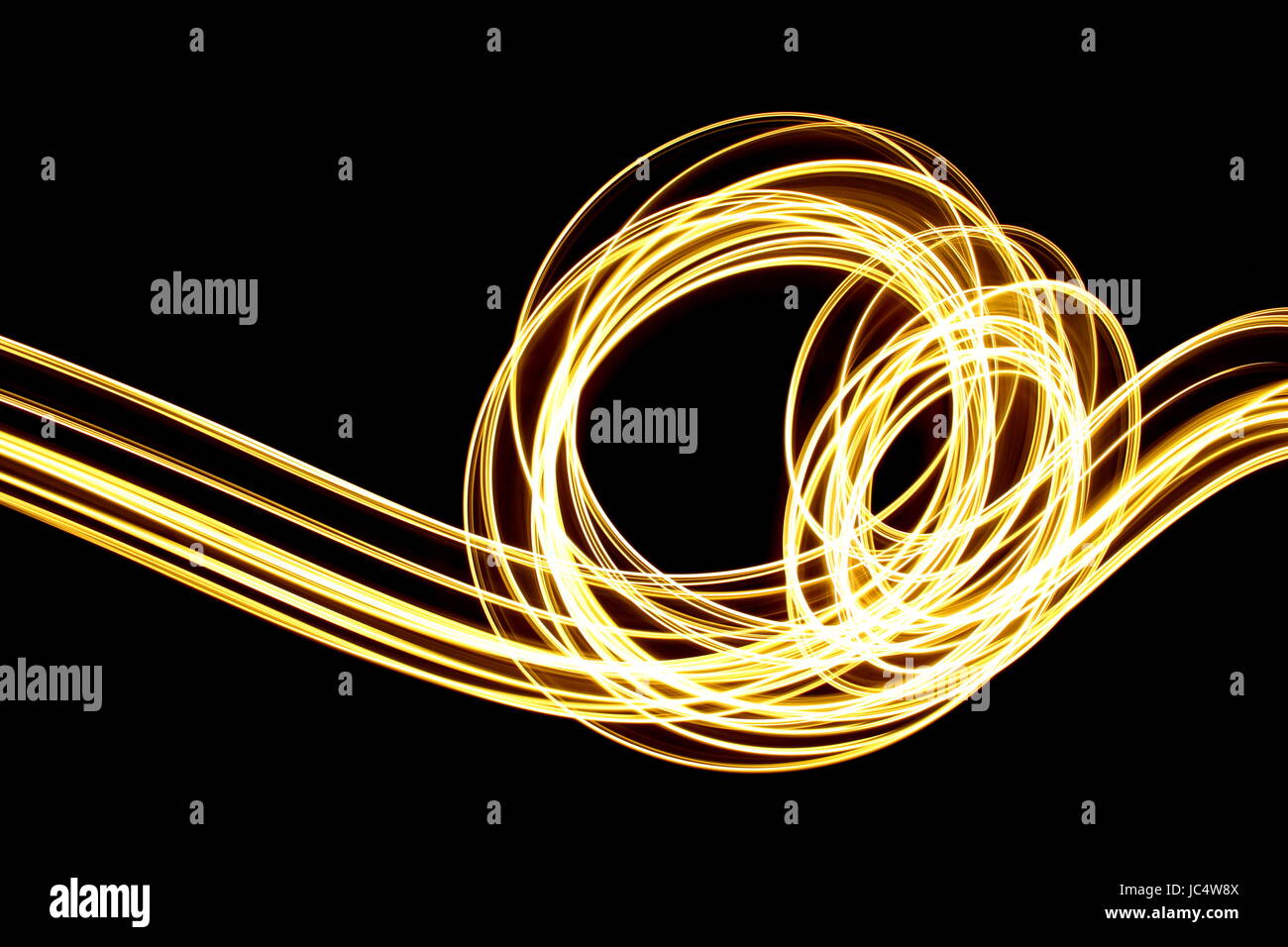 Gold Light Painting Photography, parallel lines swirls, and loops ...