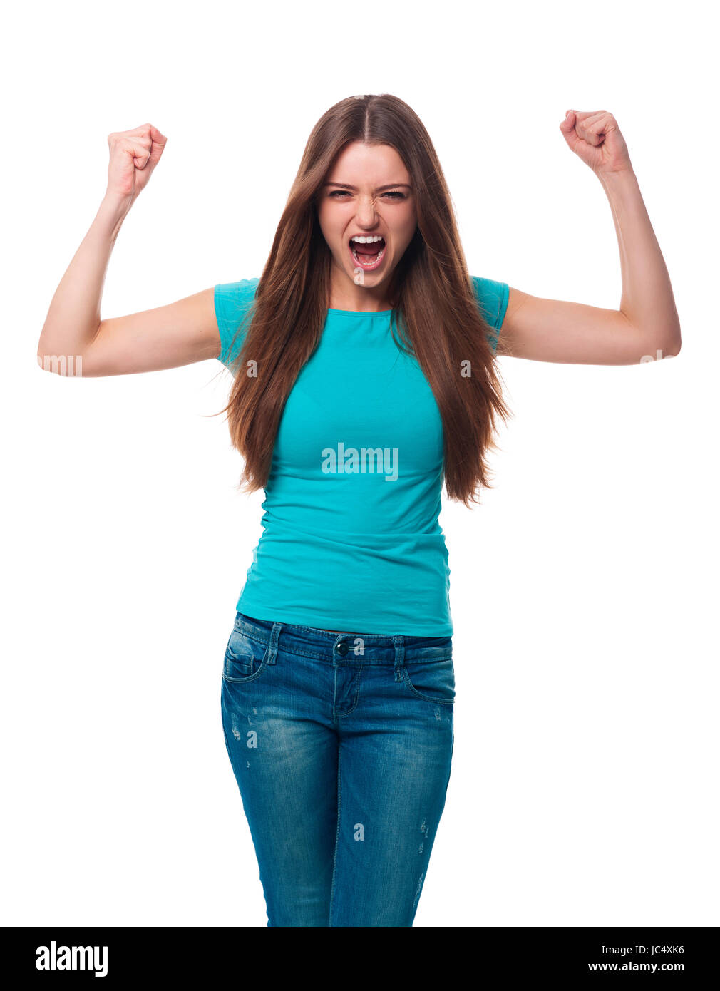 Portrait of angry woman Stock Photo - Alamy