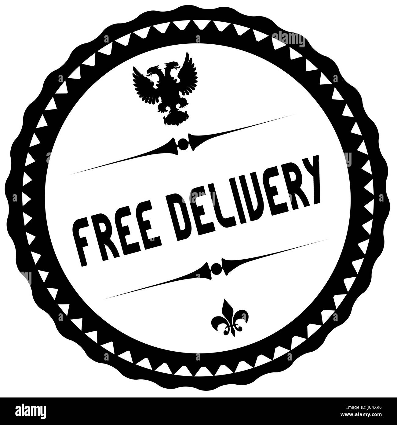 FREE DELIVERY black stamp. Illustration graphic concept image Stock ...