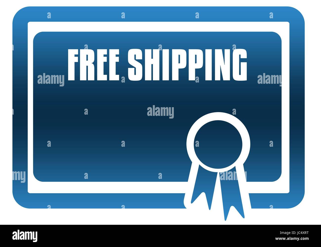 FREE SHIPPING blue certificate. Illustration graphic image concept ...
