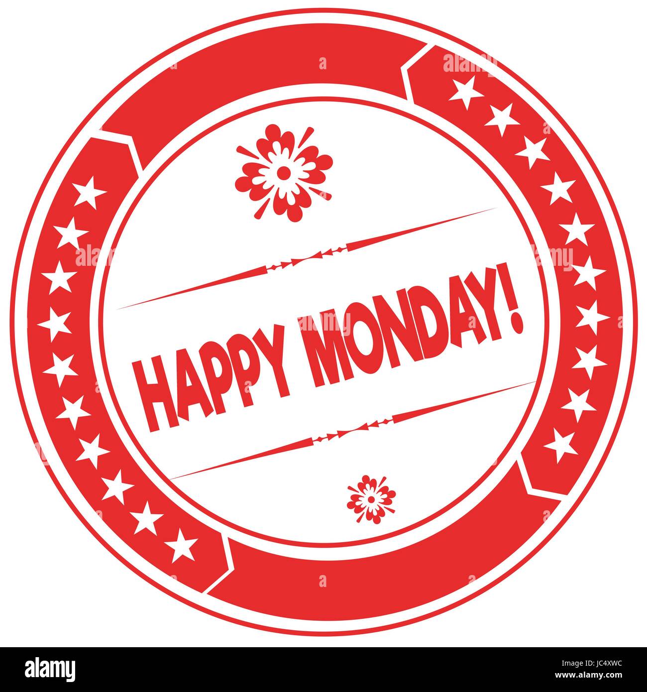 HAPPY MONDAY orange stamp. Illustration graphic concept image Stock ...