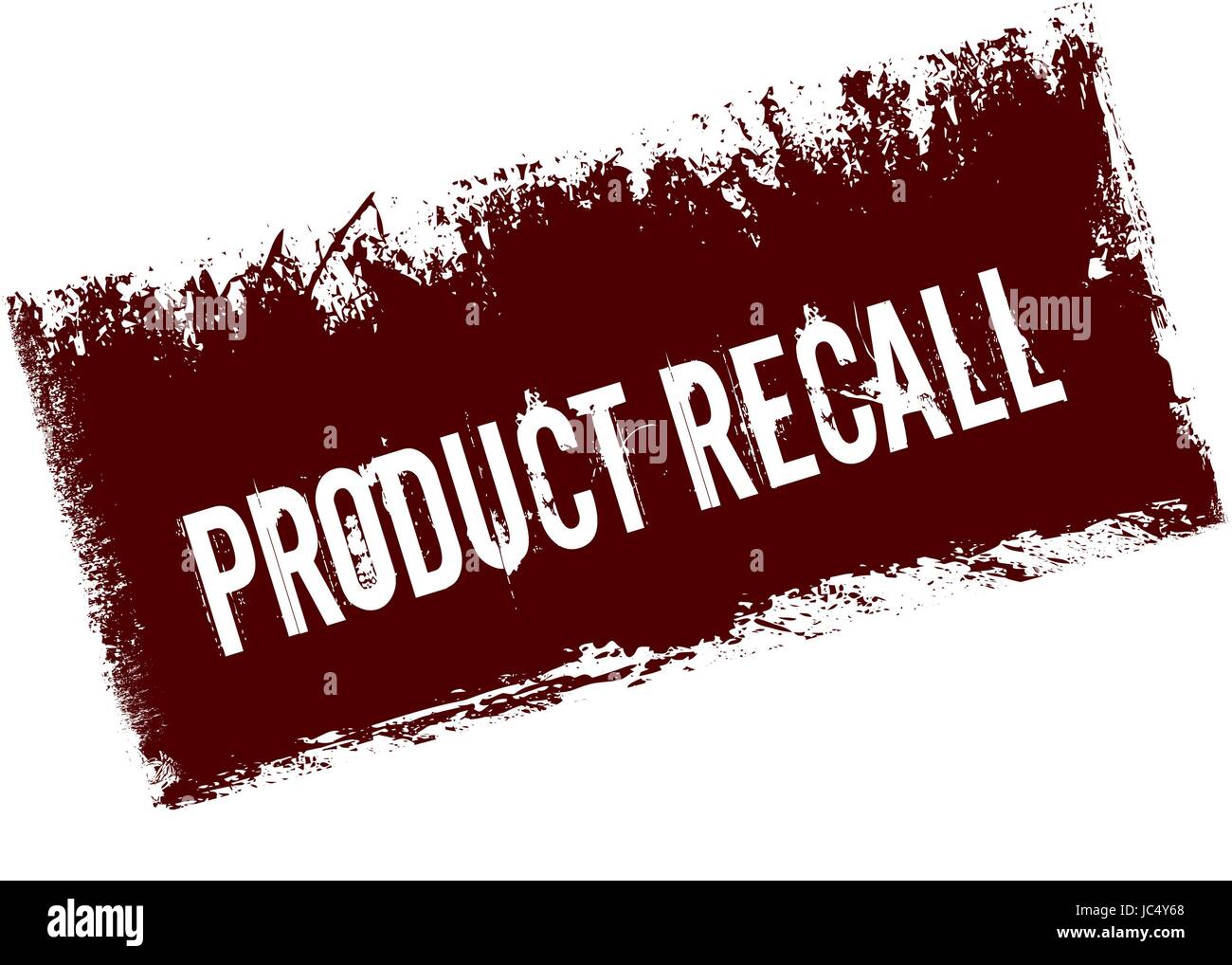 PRODUCT RECALL on red retro distressed background. Illustration image ...