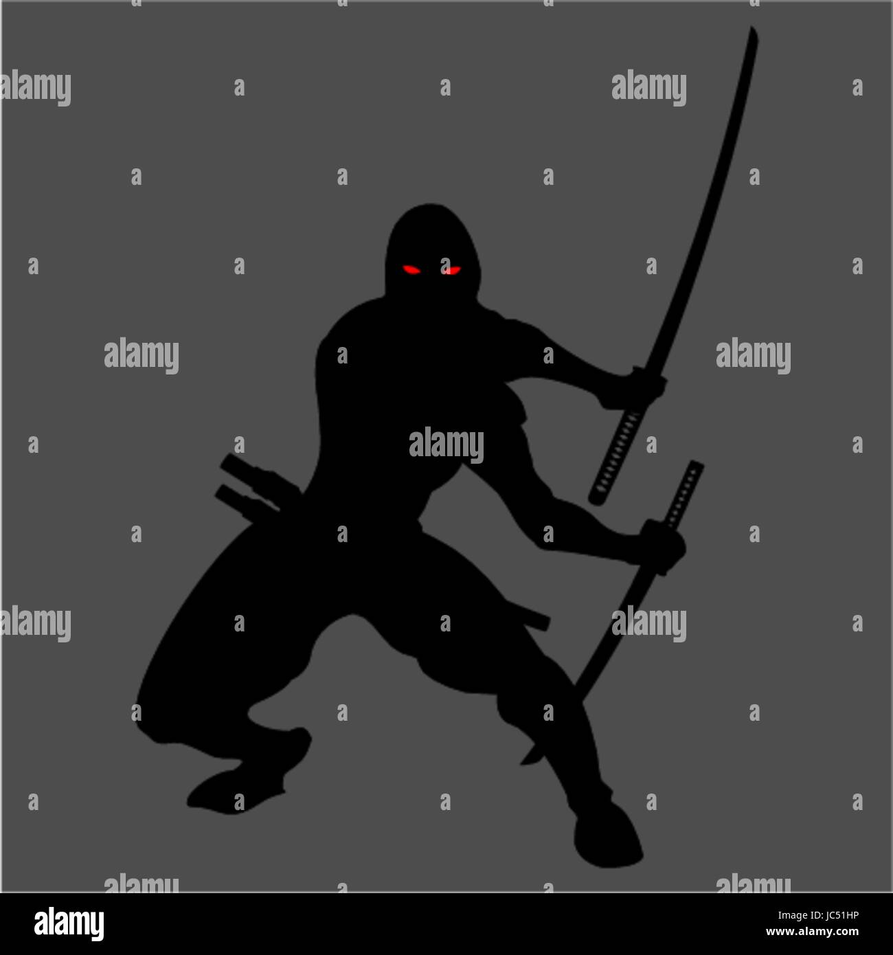 ninja samurai assassin shadow shinobi silhouette katana sword weapon ...