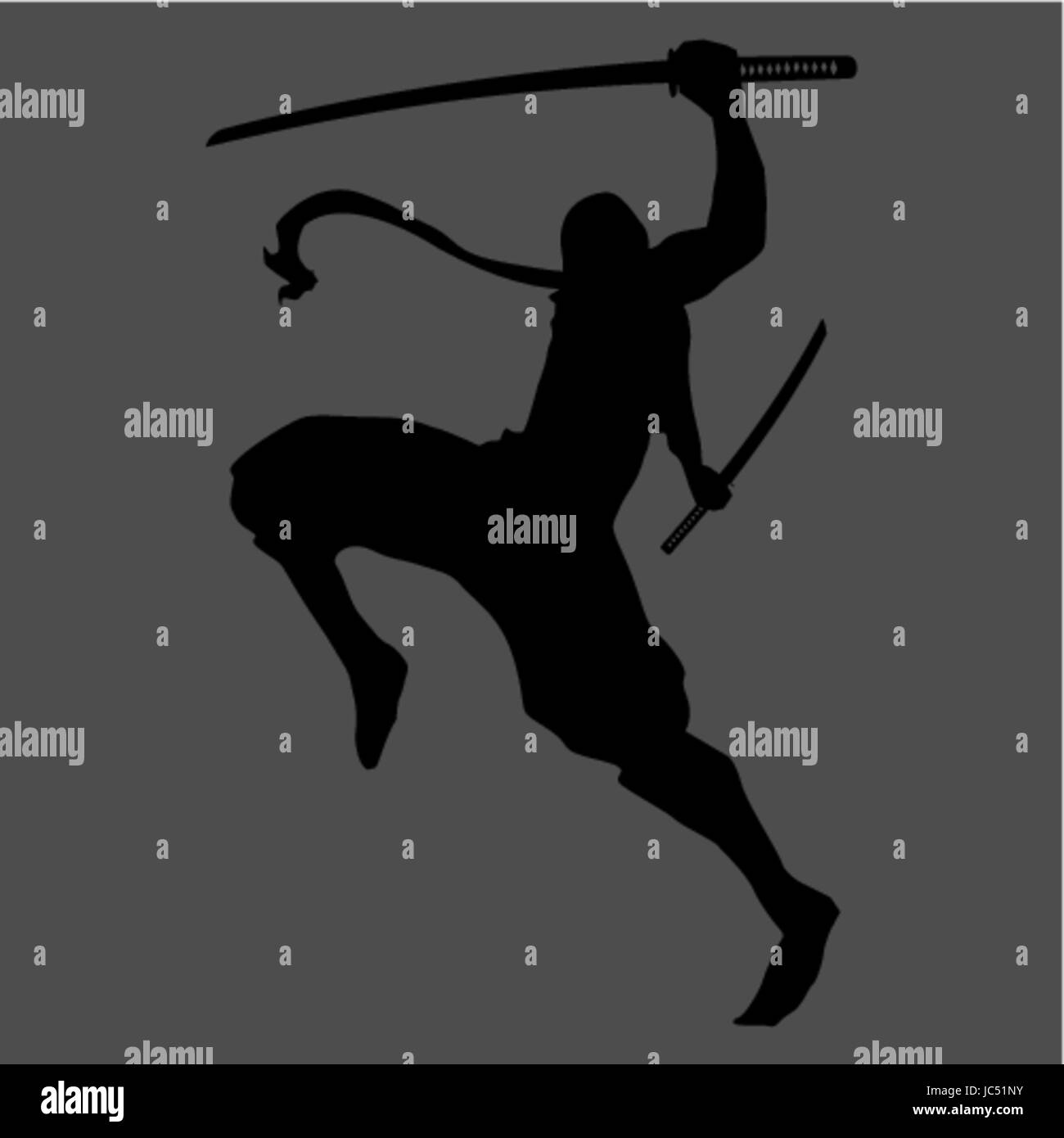 ninja samurai assassin shadow shinobi silhouette katana sword weapon ...
