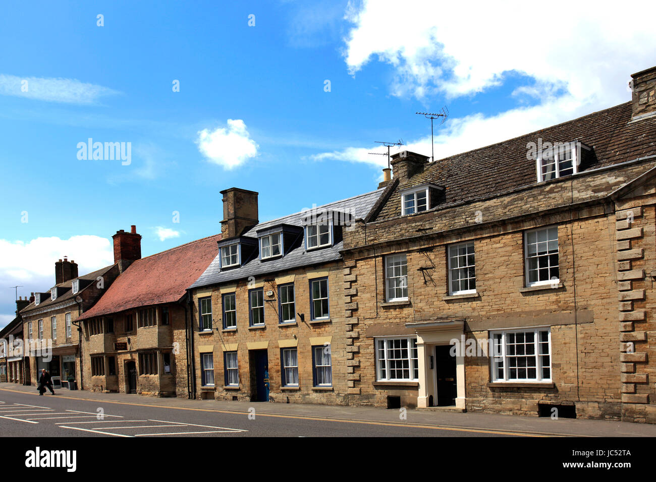 Street view of Higham Ferrers town, Northamptonshire, England, UK Stock ...