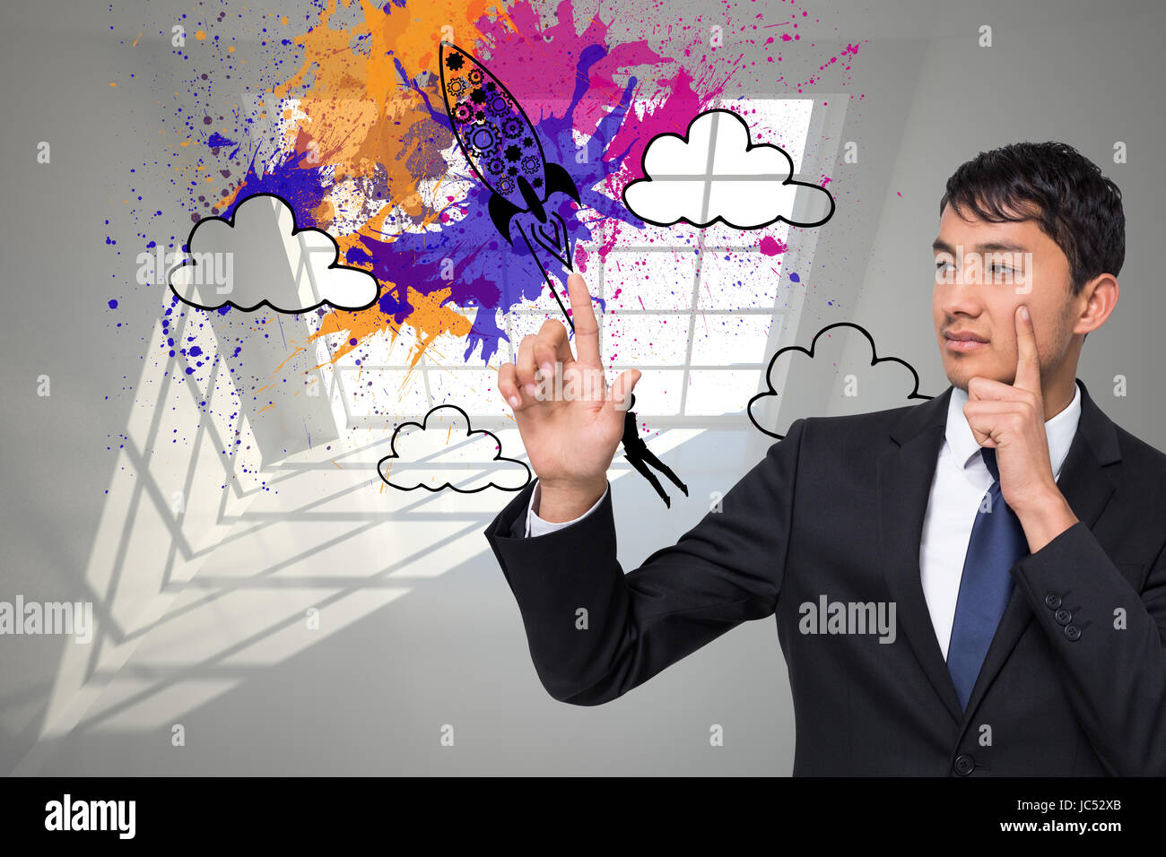 Thoughtful figure light hair hi-res stock photography and images - Alamy