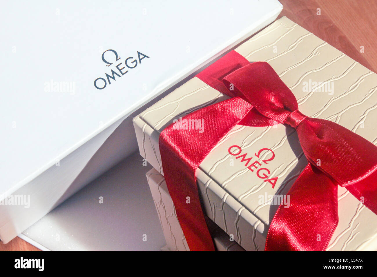 Omega swiss luxury watchmaker Stock Photo - Alamy