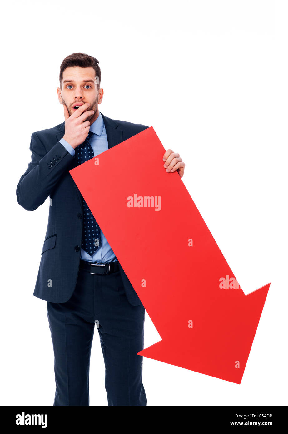 Unexpected drop in business Stock Photo - Alamy