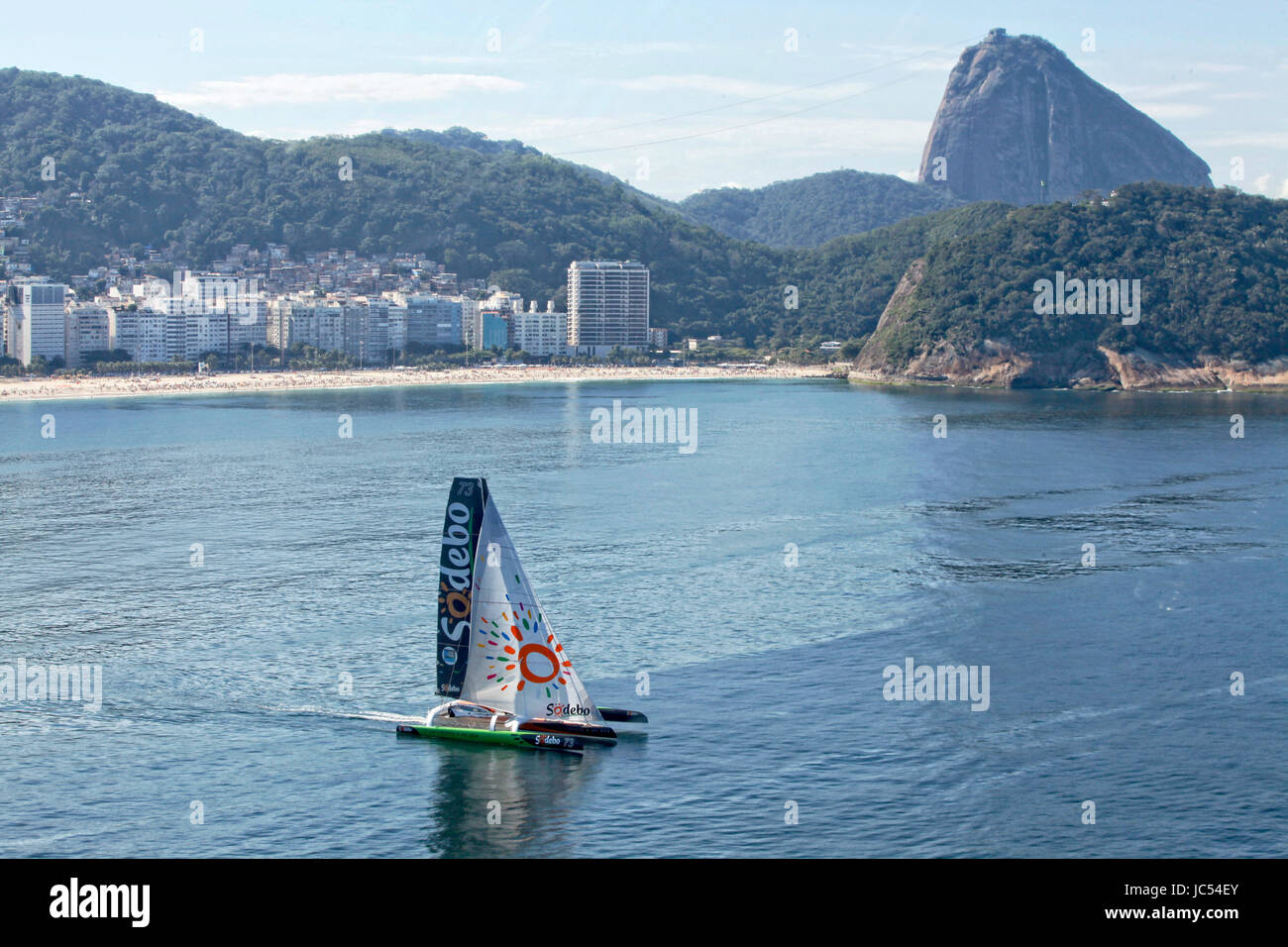 Thomas Coville and the Ultime Class 100' VPLP designed trimaran Sodebo ...