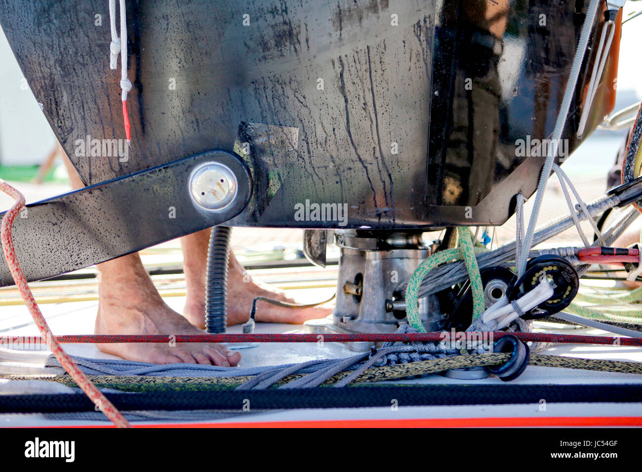 Thomas Coville and the Ultime Class 100' VPLP designed trimaran Sodebo ...