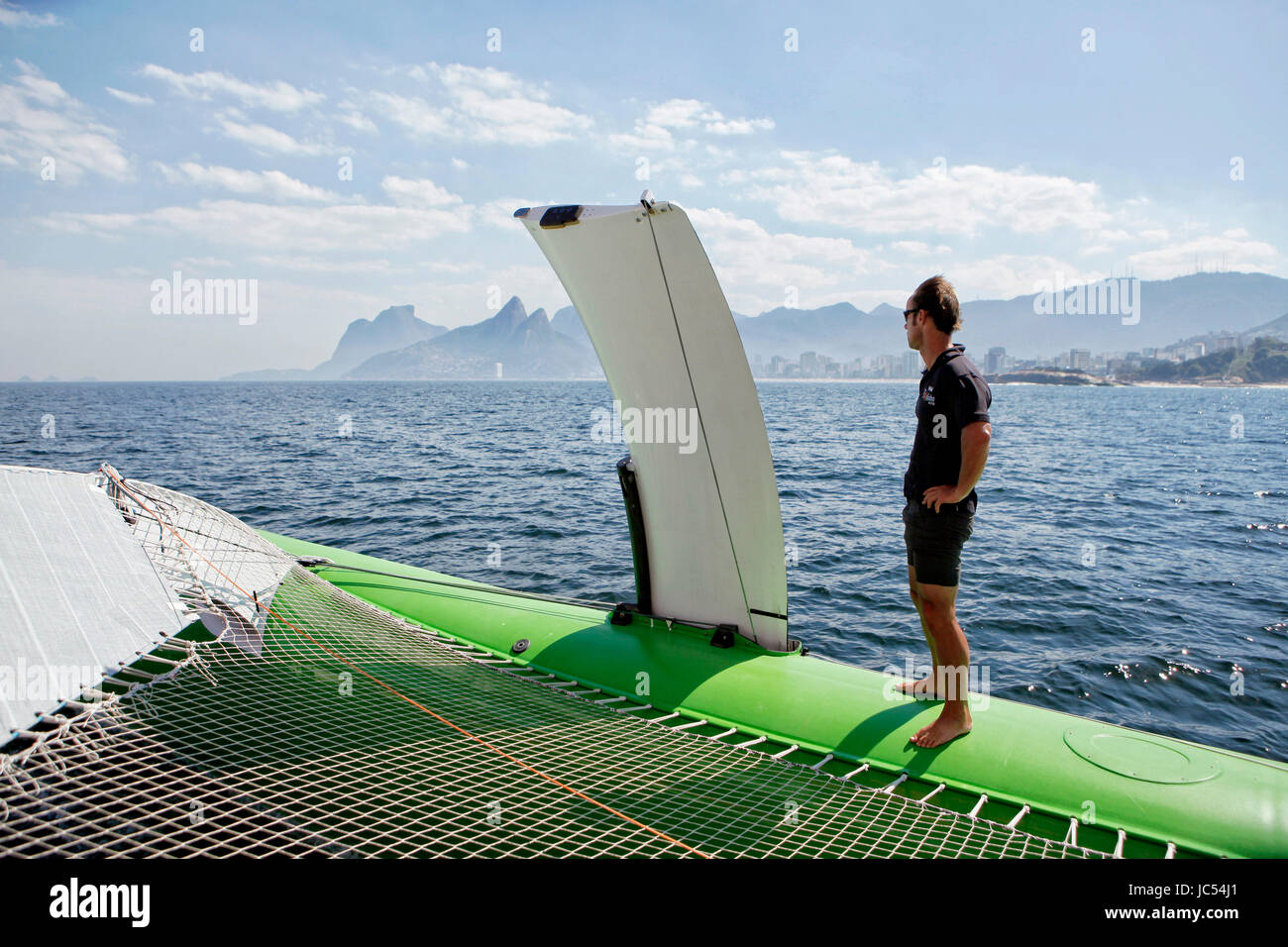 Thomas Coville and the Ultime Class 100' VPLP designed trimaran Sodebo ...