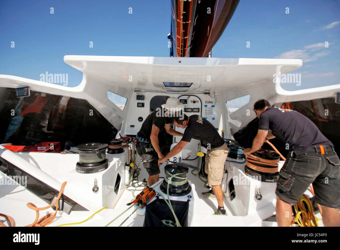 Blue trimaran High Resolution Stock Photography and Images - Alamy