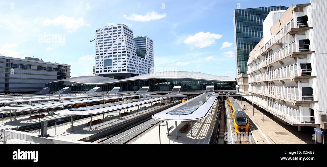 Platforms at Utrecht Centraal Main railway station, viewed from the new ...