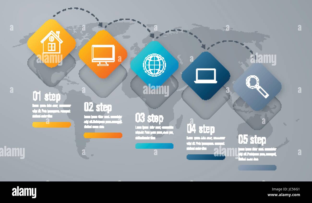 Infographic template of square elements Stock Vector Image & Art - Alamy