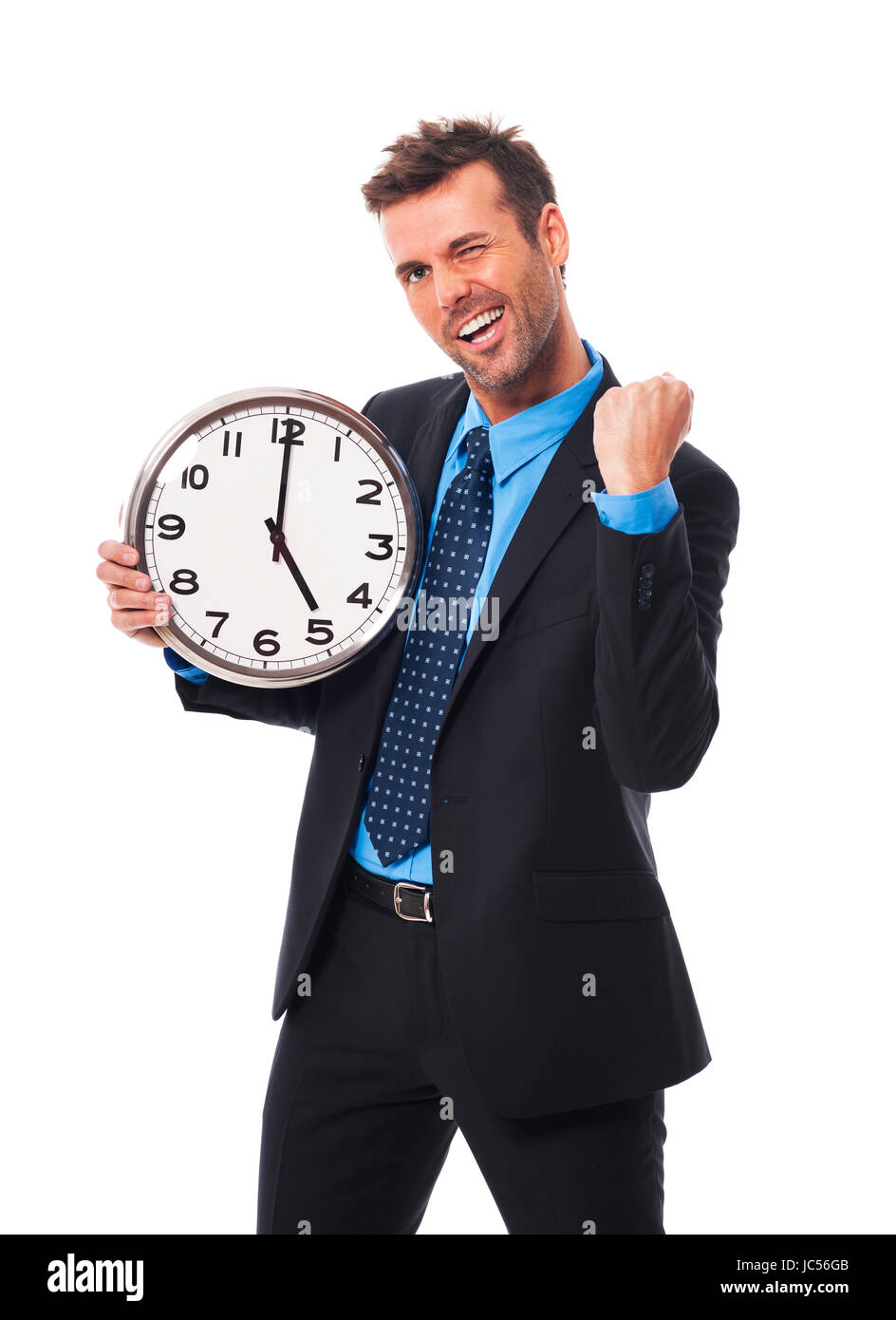 Worker finishing job Cut Out Stock Images & Pictures - Alamy