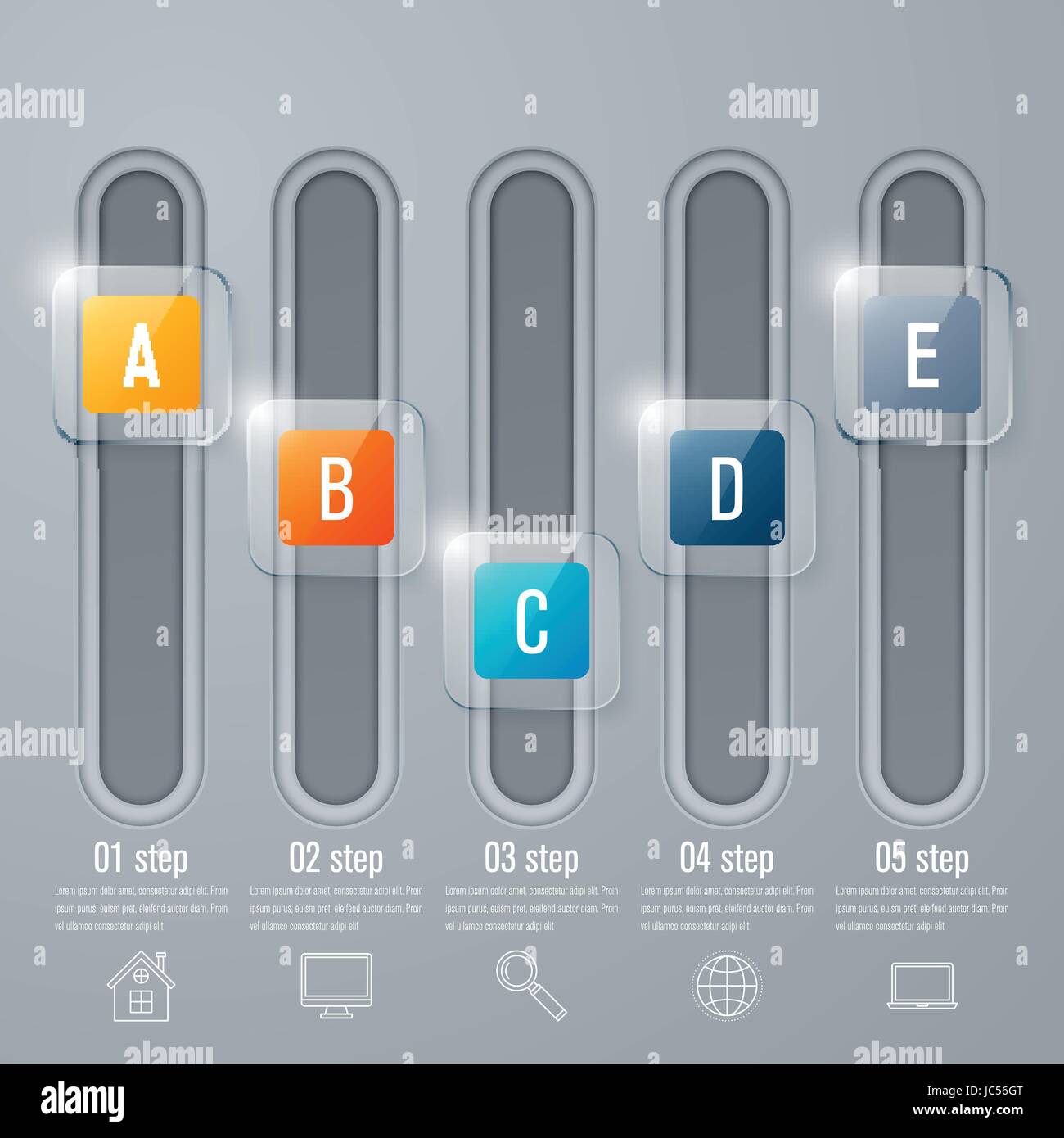 Infographic template of square elements Stock Vector Image & Art - Alamy