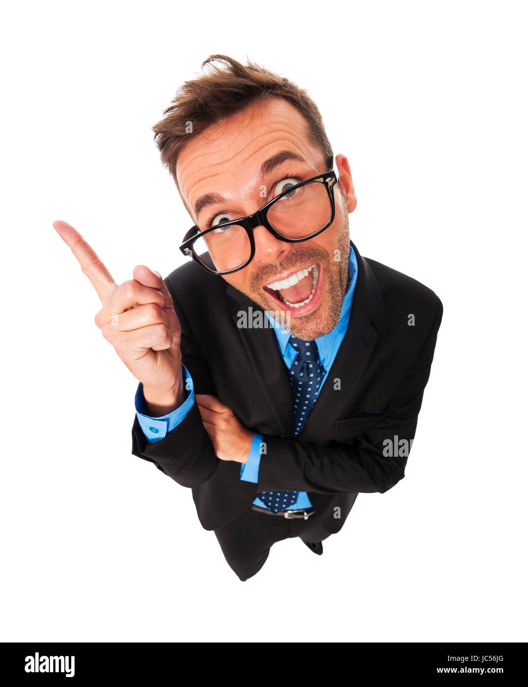 Funny business man has very good idea Stock Photo - Alamy