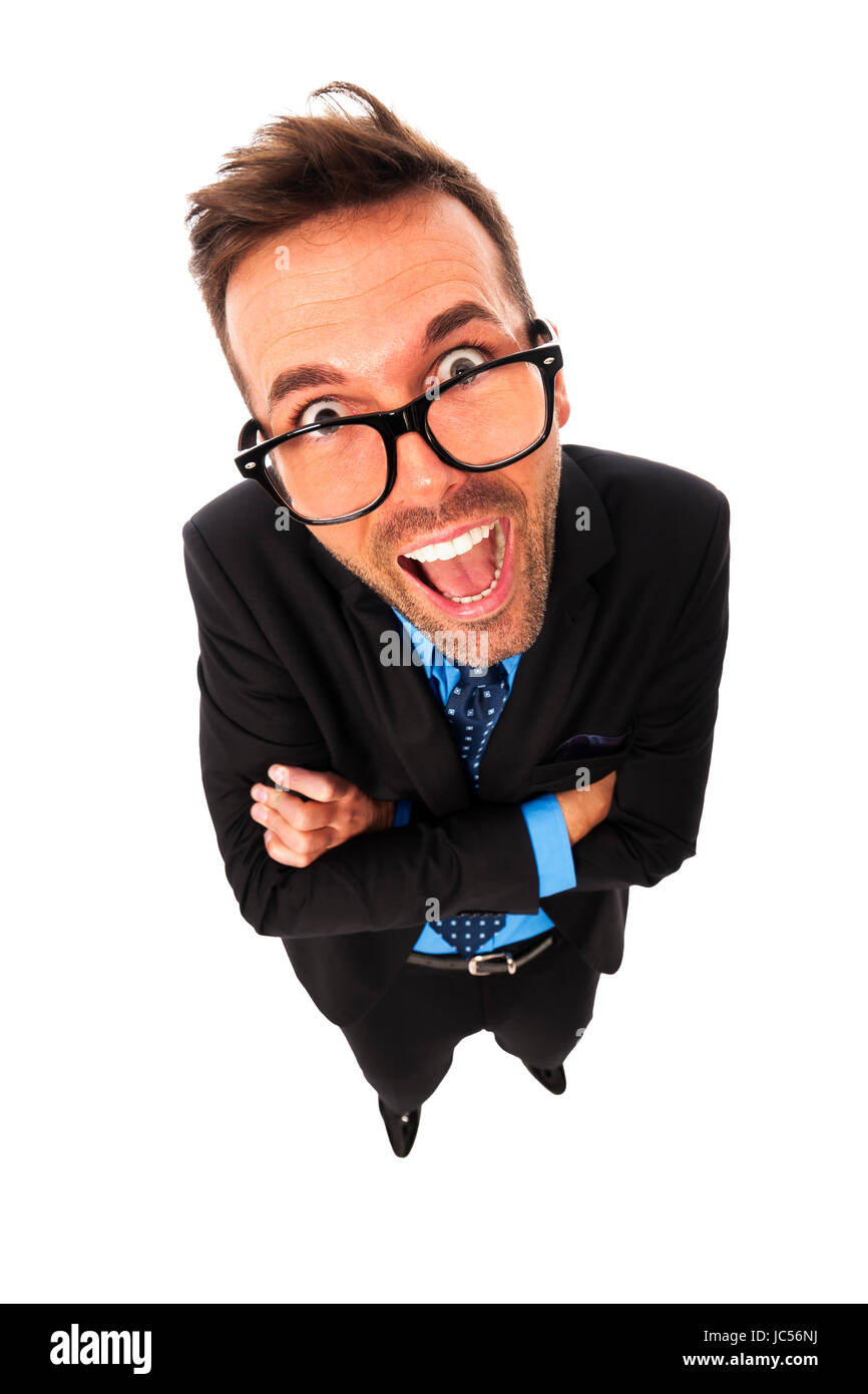 Laughing man camera funny background Cut Out Stock Images & Pictures ...