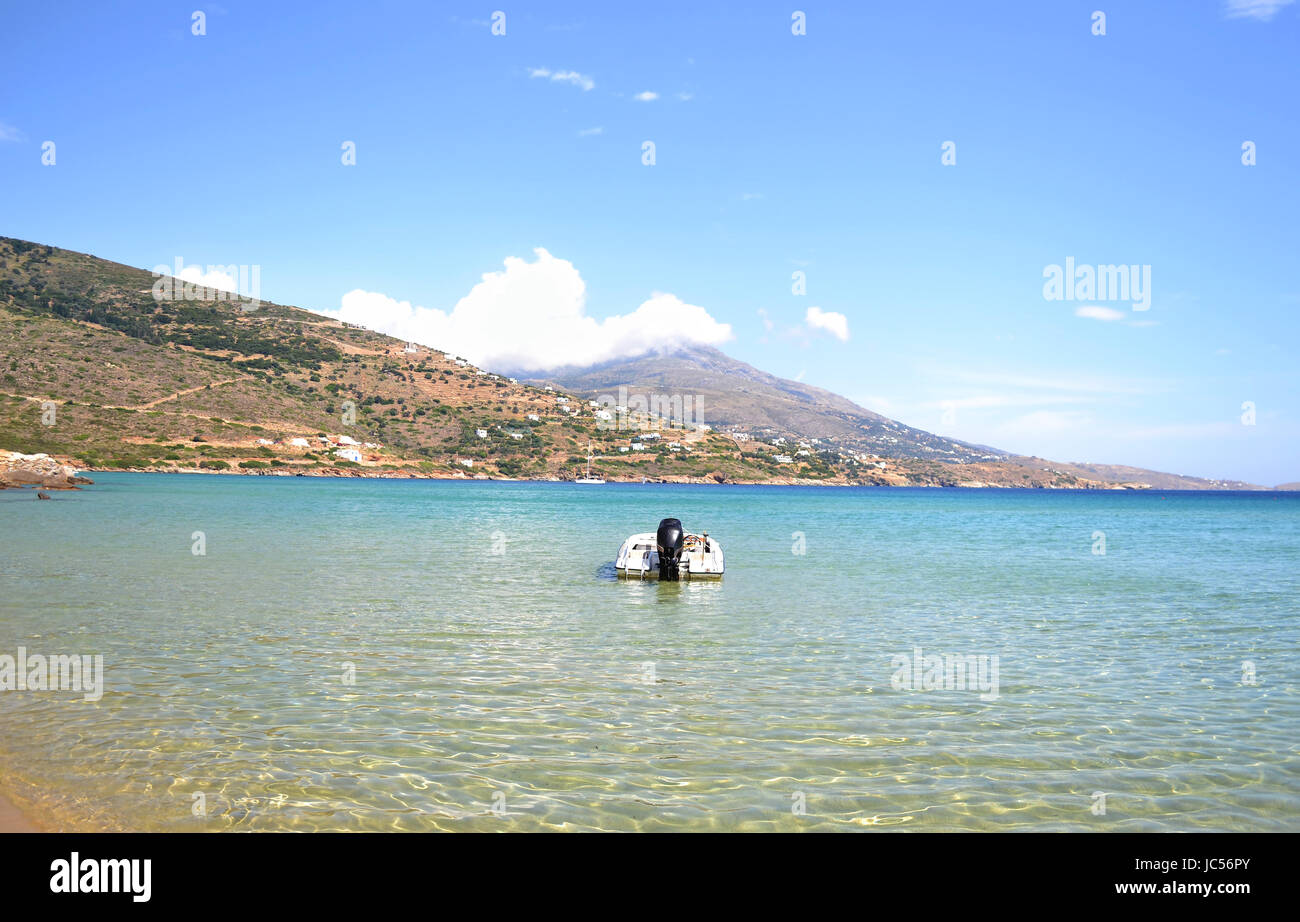 beach landscape Andros island Greece Stock Photo - Alamy