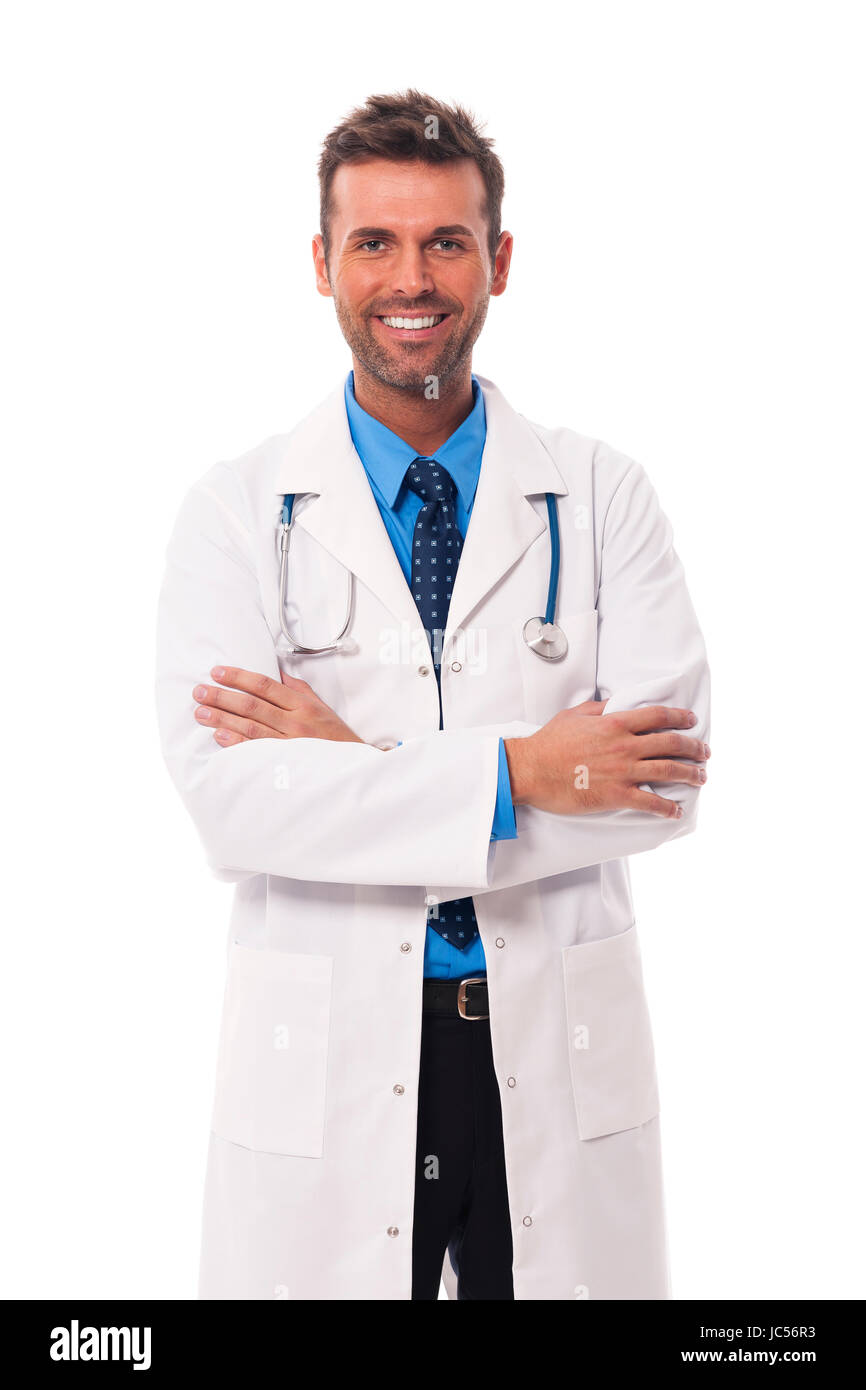 Portrait of candid male doctor Stock Photo - Alamy