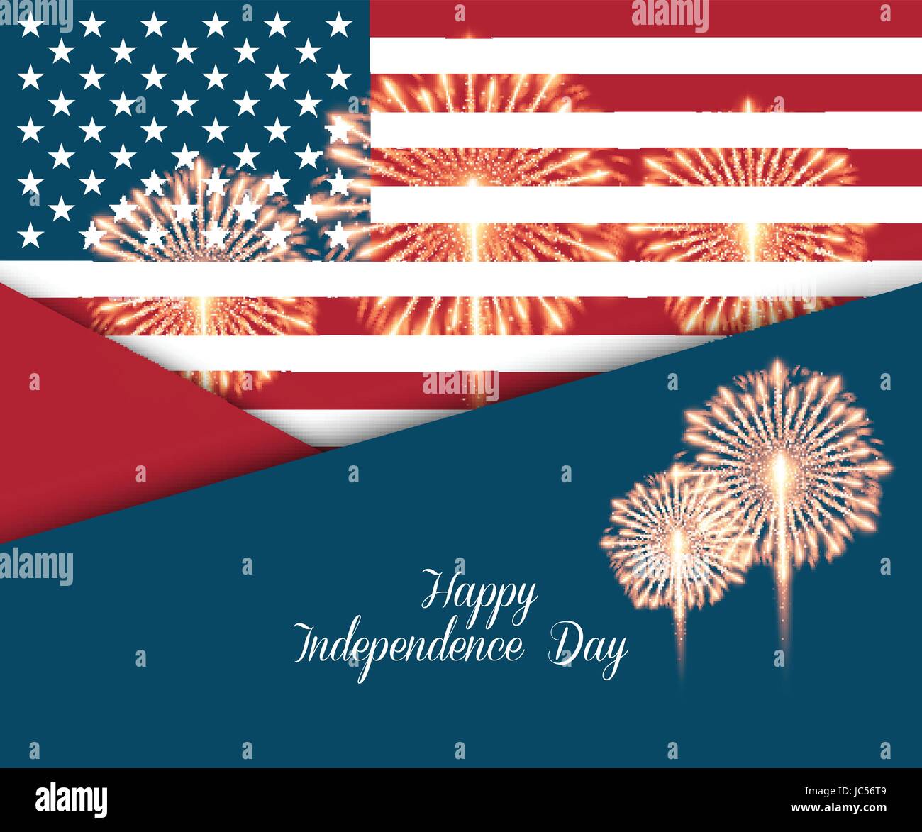 Fourth of July. Independence day greeting card Stock Vector Image & Art ...