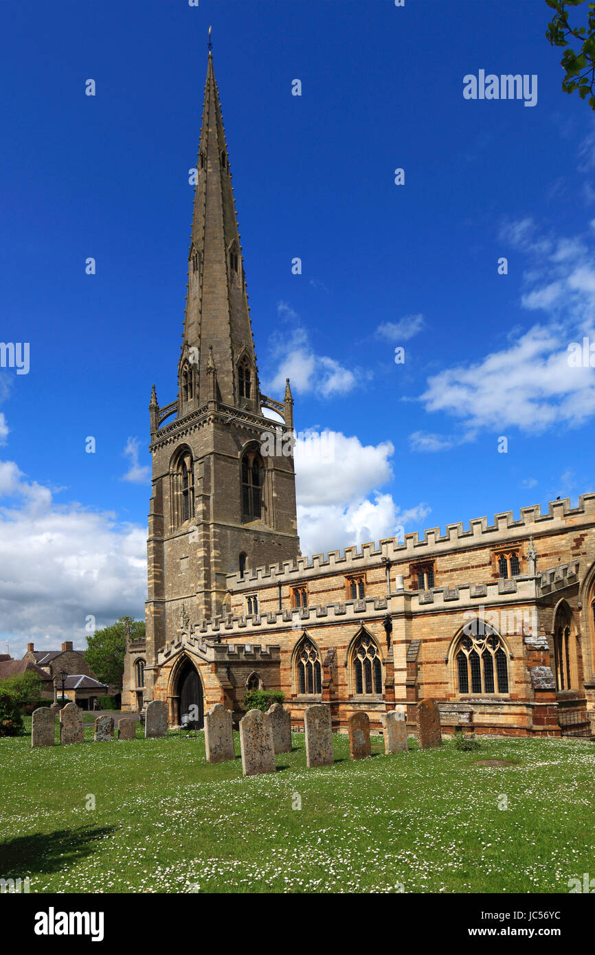 St Marys parish church, Higham Ferrers town, Northamptonshire, England ...