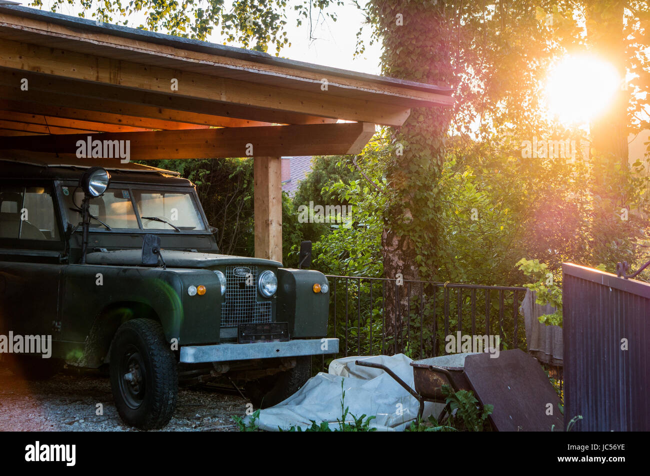Graz, Austria - June 11th 2017: An old Land Rover awaiting restoration ...