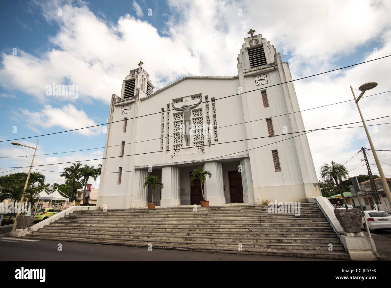 church in lamentin Stock Photo - Alamy