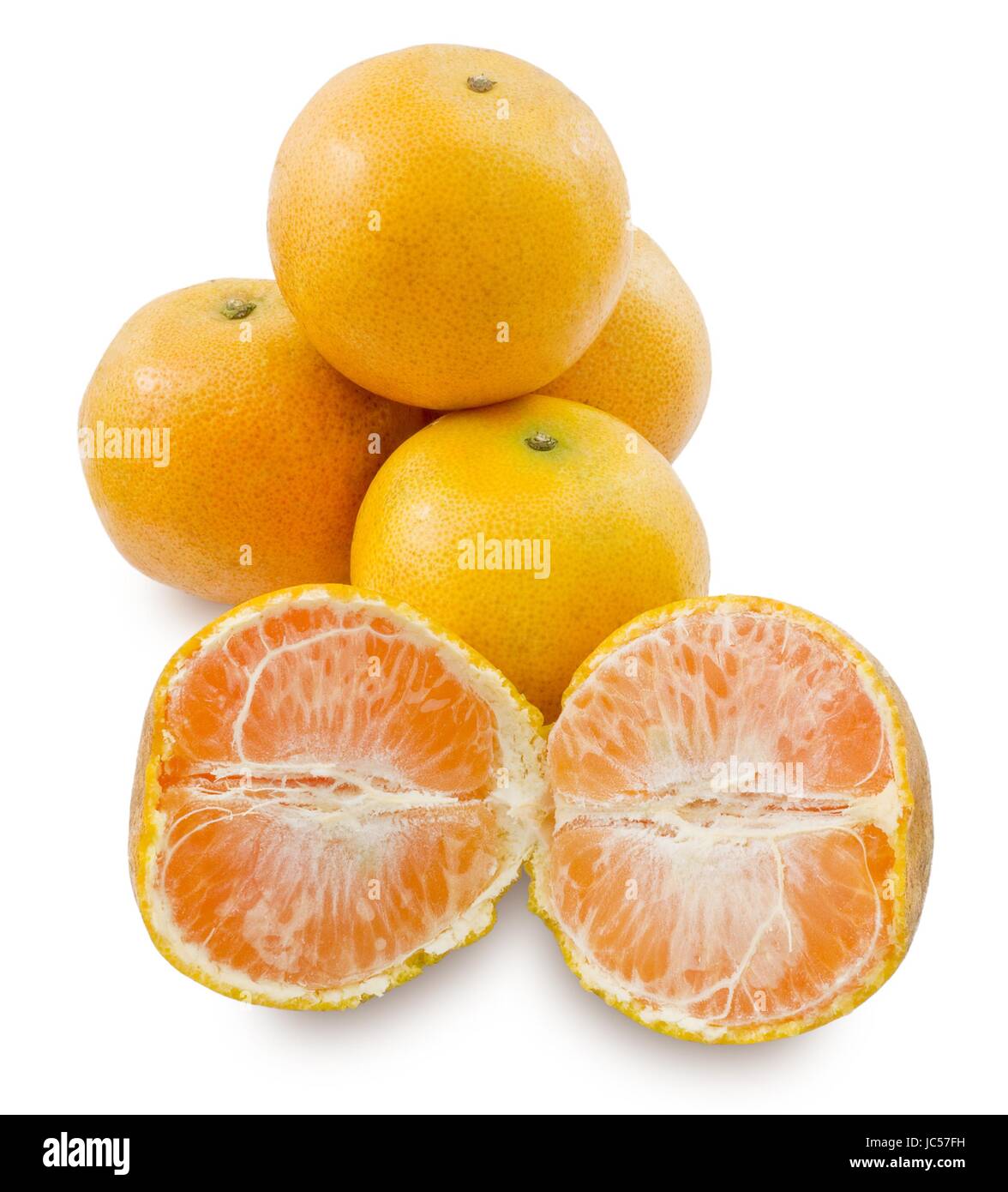 Ripe and Sweet Oranges Isolated on White Background, Orange Is The ...