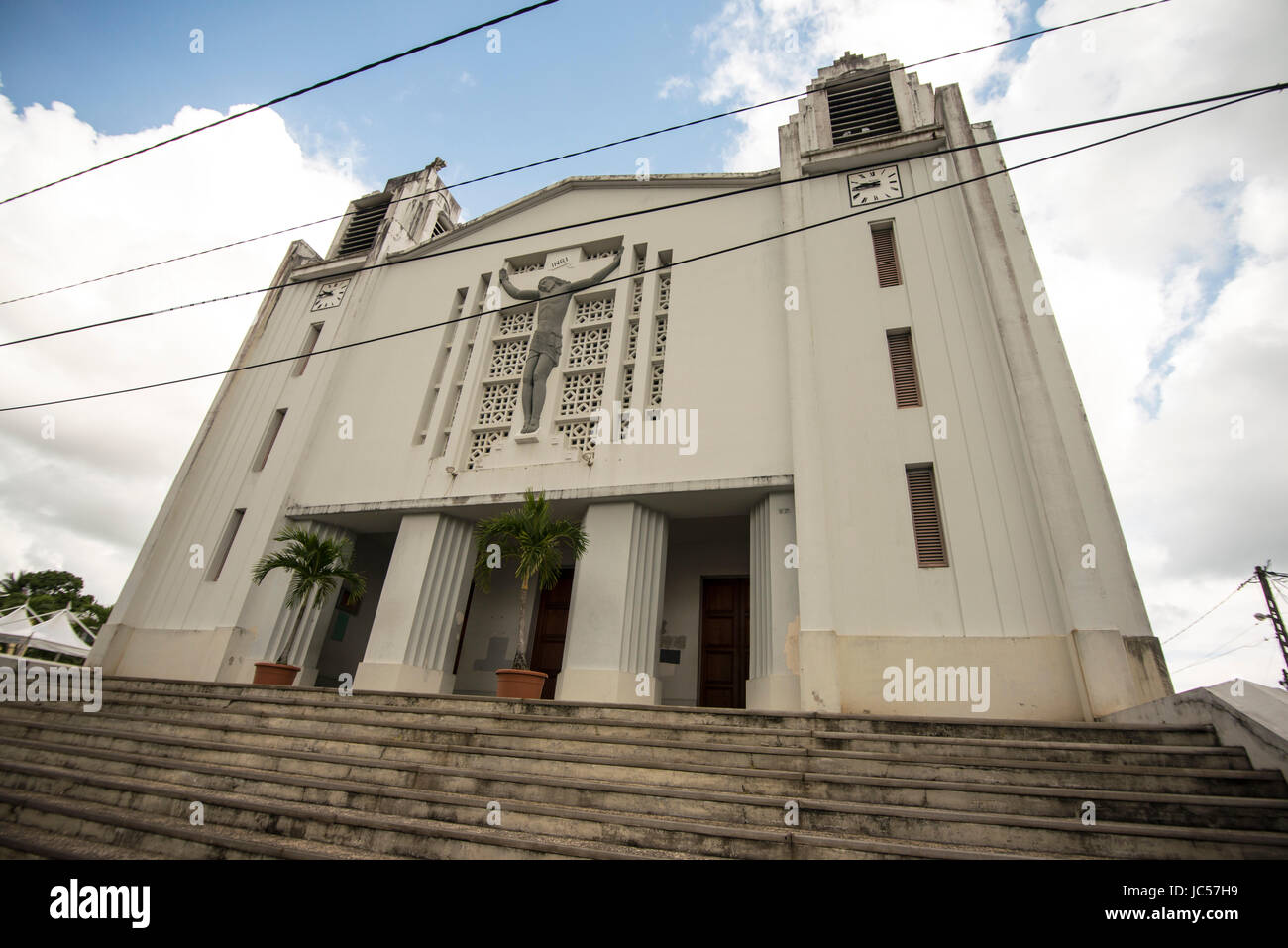 church in lamentin Stock Photo - Alamy