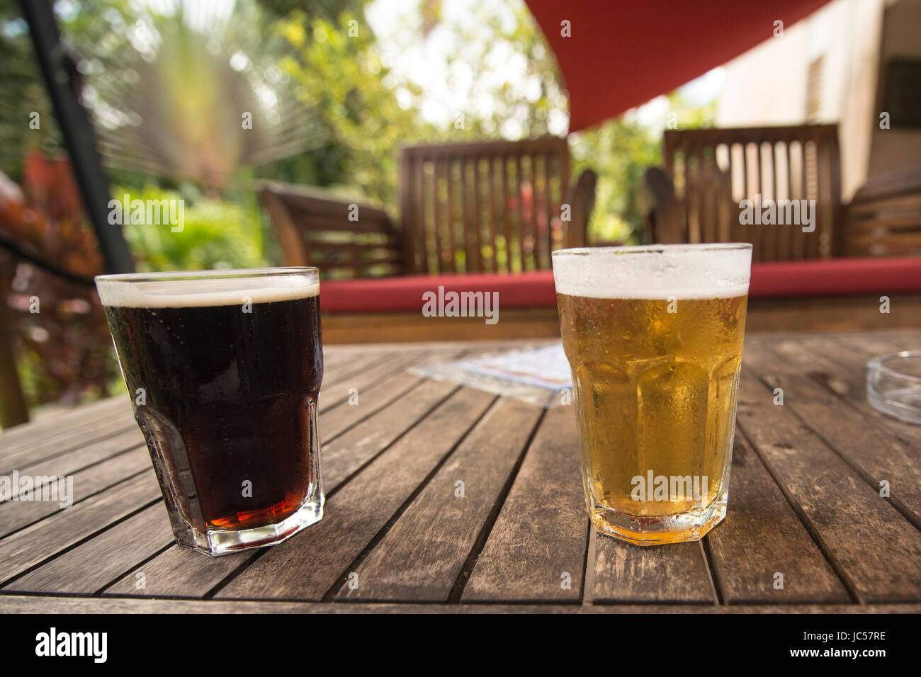 two beer glasses Stock Photo - Alamy