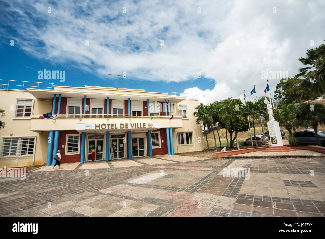 town hall sainte anne Stock Photo - Alamy