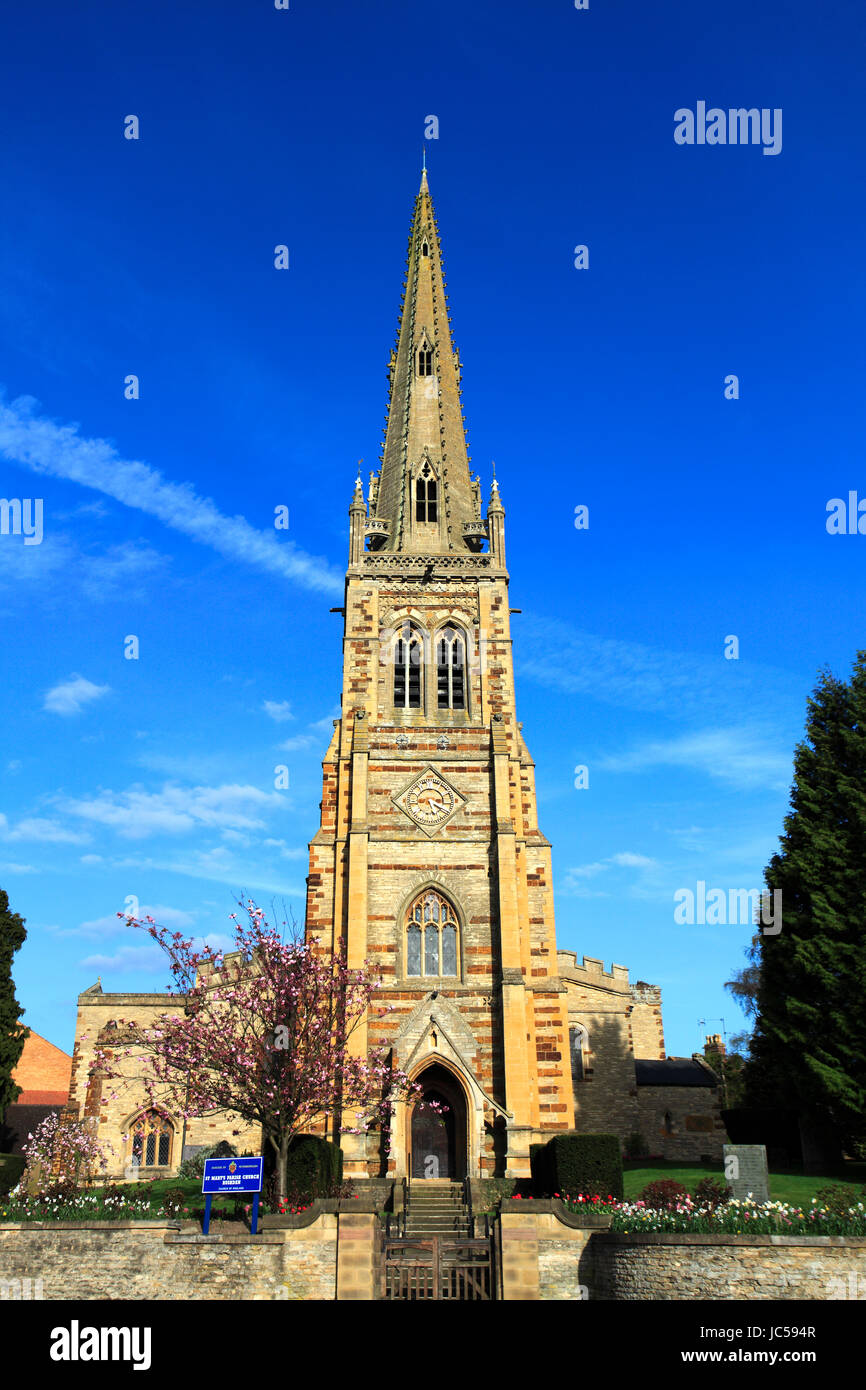 St Marys church, Rushden town, Northamptonshire, England, UK Stock ...