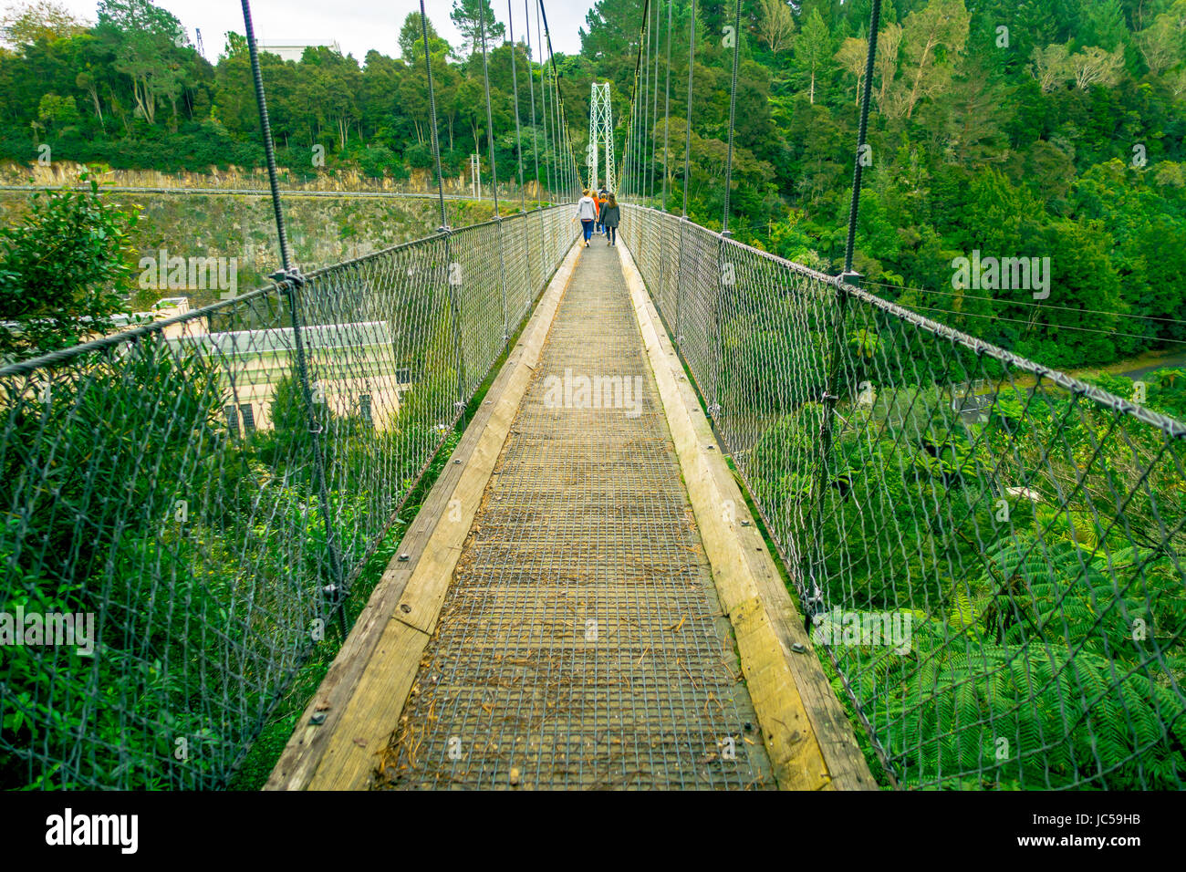Arapuni Bridge over a Hydroelectric Power Station on Waikato river ...