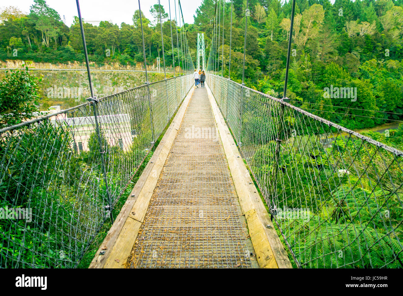 Arapuni Bridge over a Hydroelectric Power Station on Waikato river ...