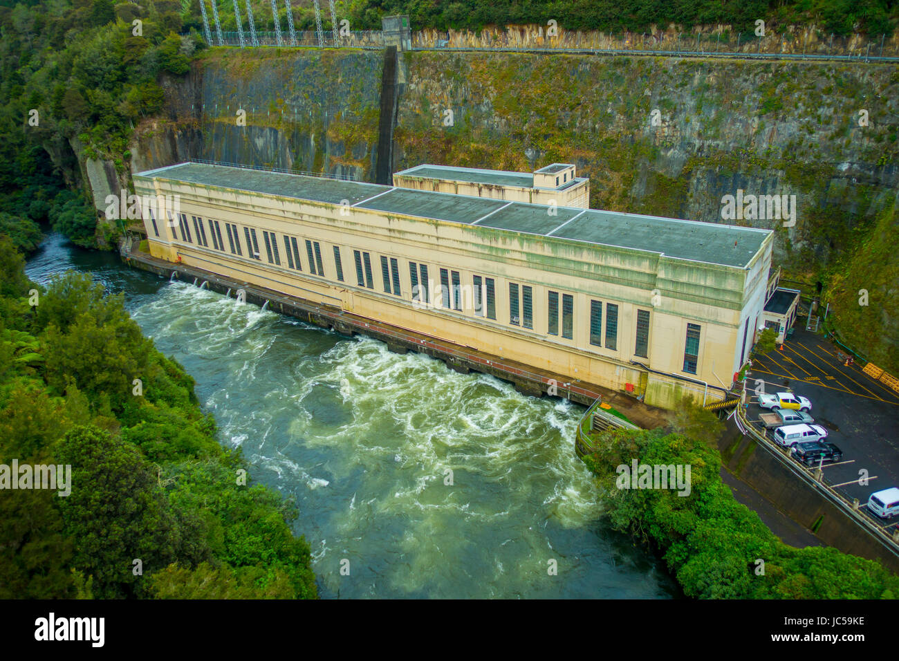 Hydroelectric Power Station on Waikato river, Arapuni, New Zealand ...