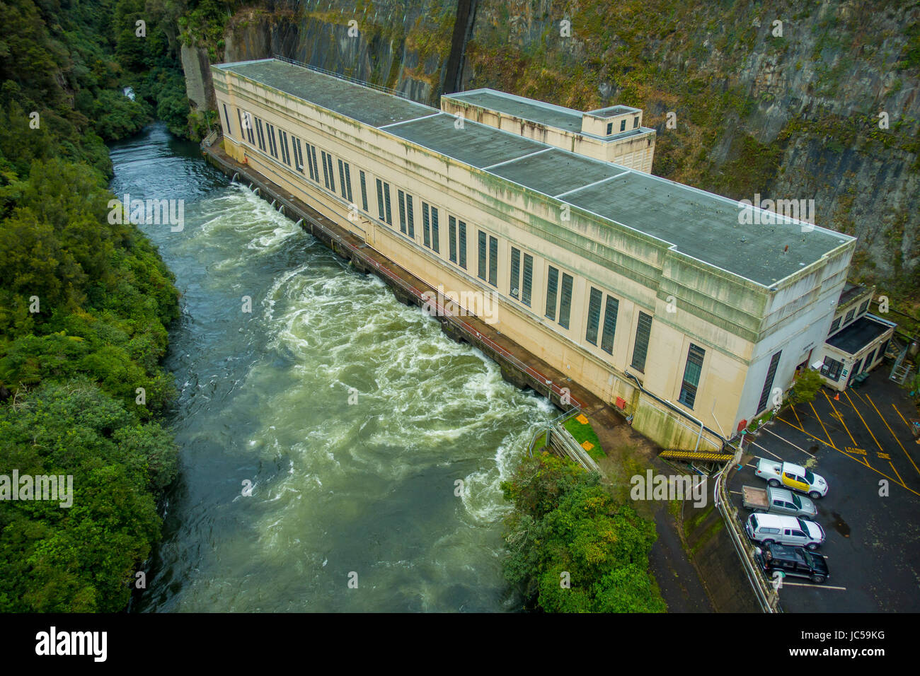 Hydroelectric Power Station on Waikato river, Arapuni, New Zealand ...