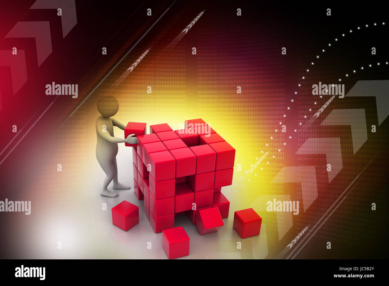 Person pushing a cube hi-res stock photography and images - Alamy