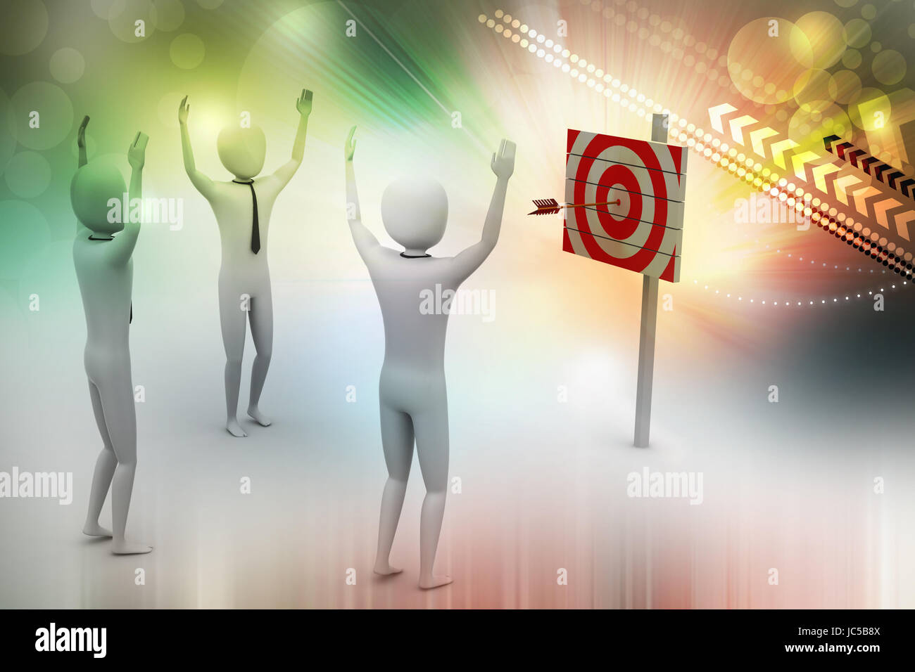 3d small people target hi-res stock photography and images - Alamy