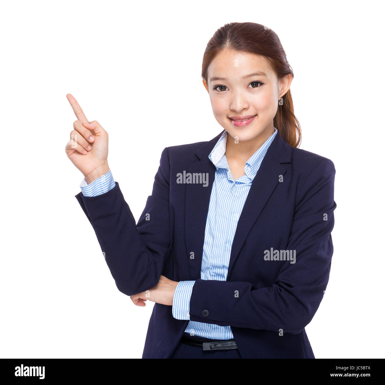 Businesswoman finger point out Stock Photo - Alamy