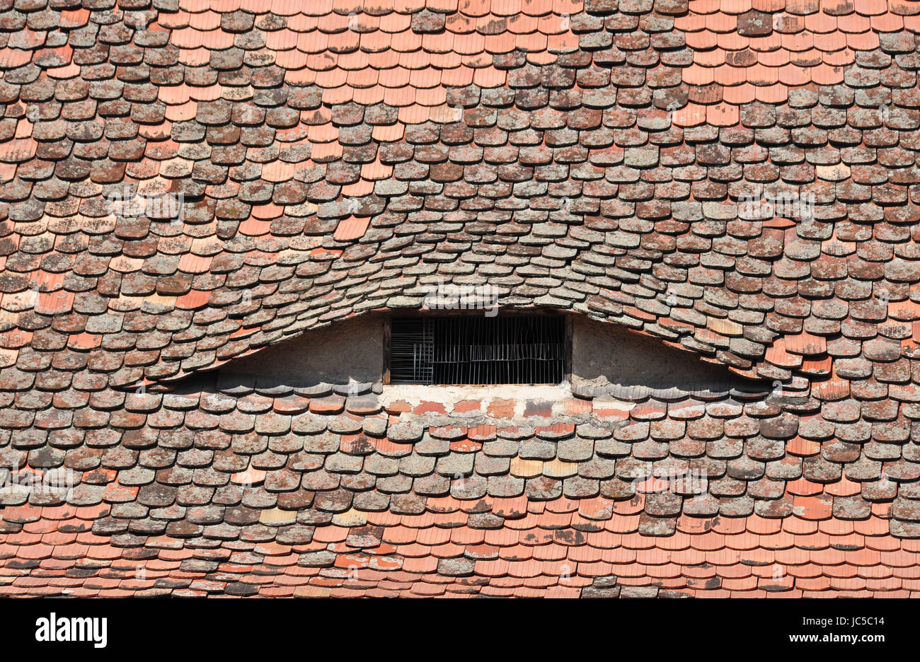 sibiu city romania traditional architecture detail roof tile eye Stock ...