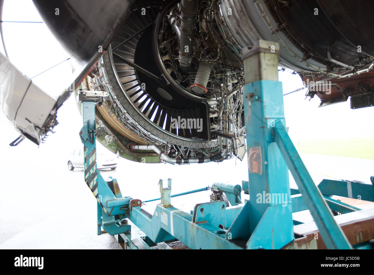 Where passenger aircraft go to die. Removing the engines is the first ...
