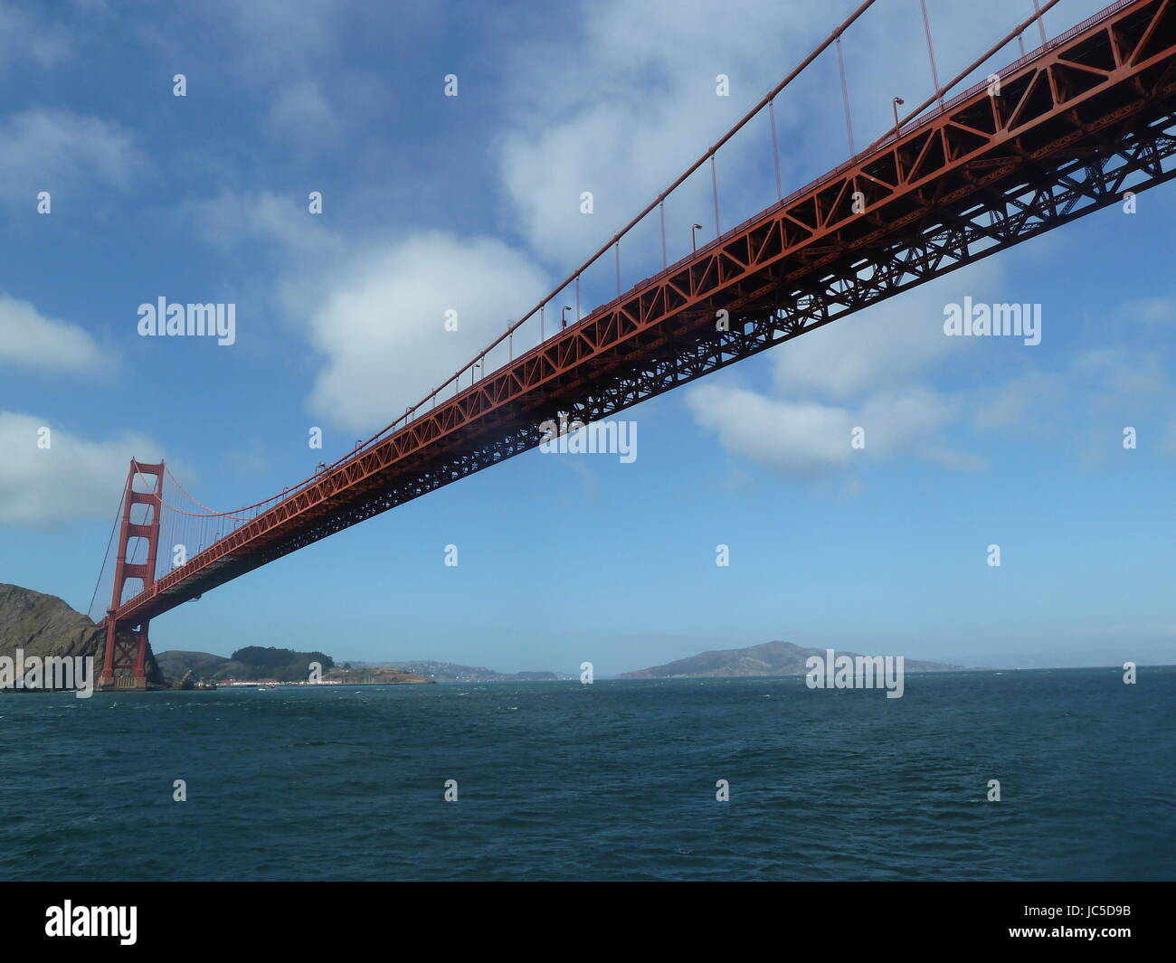 View under Golden Gate Bridge Stock Photo - Alamy