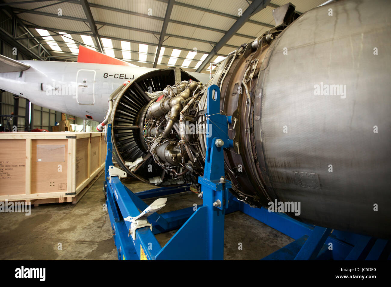Where passenger aircraft go to die. Jet engines are drained of fluids ...