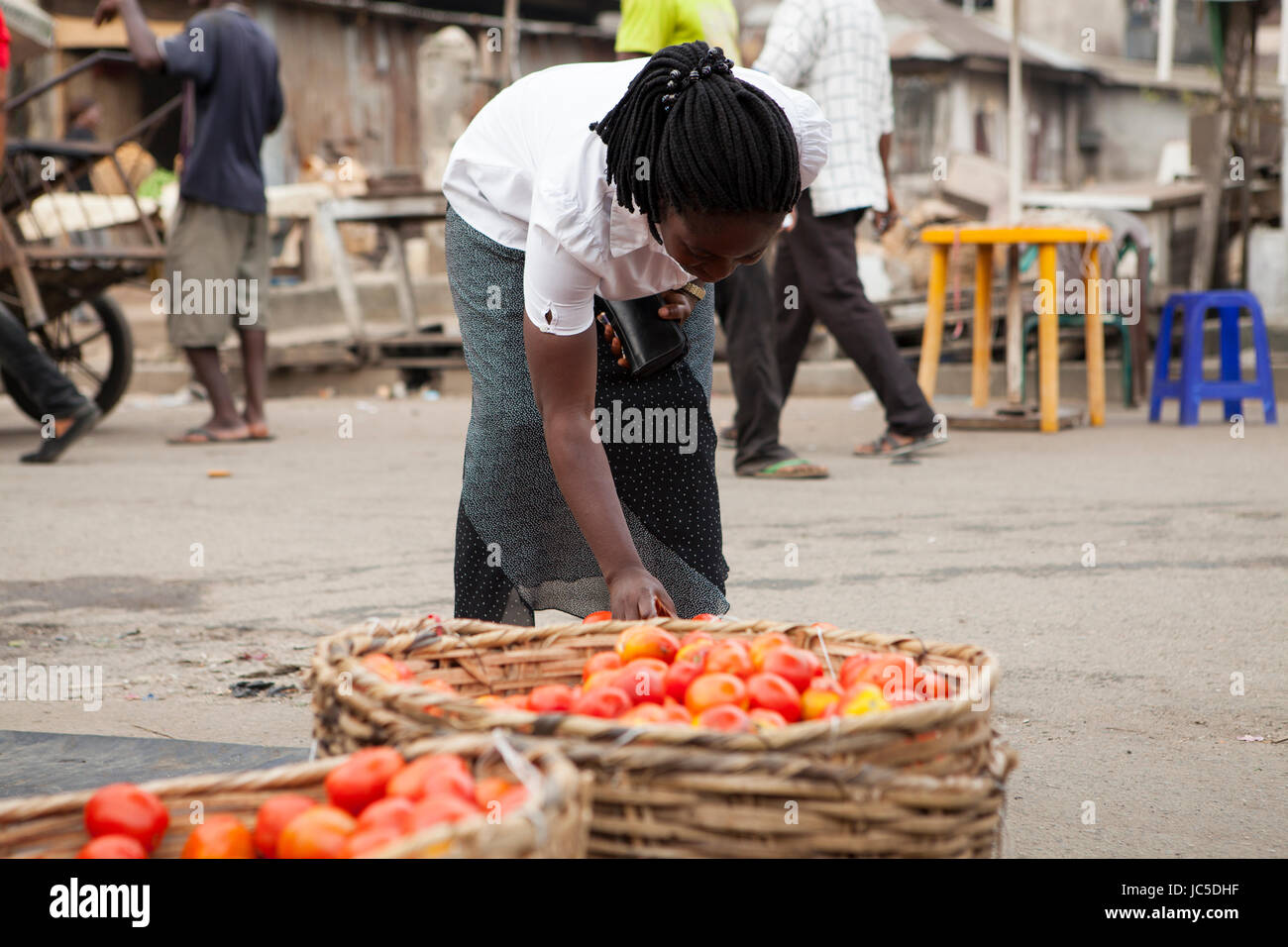 Roadside traders, Nigeria, Africa Stock Photo - Alamy