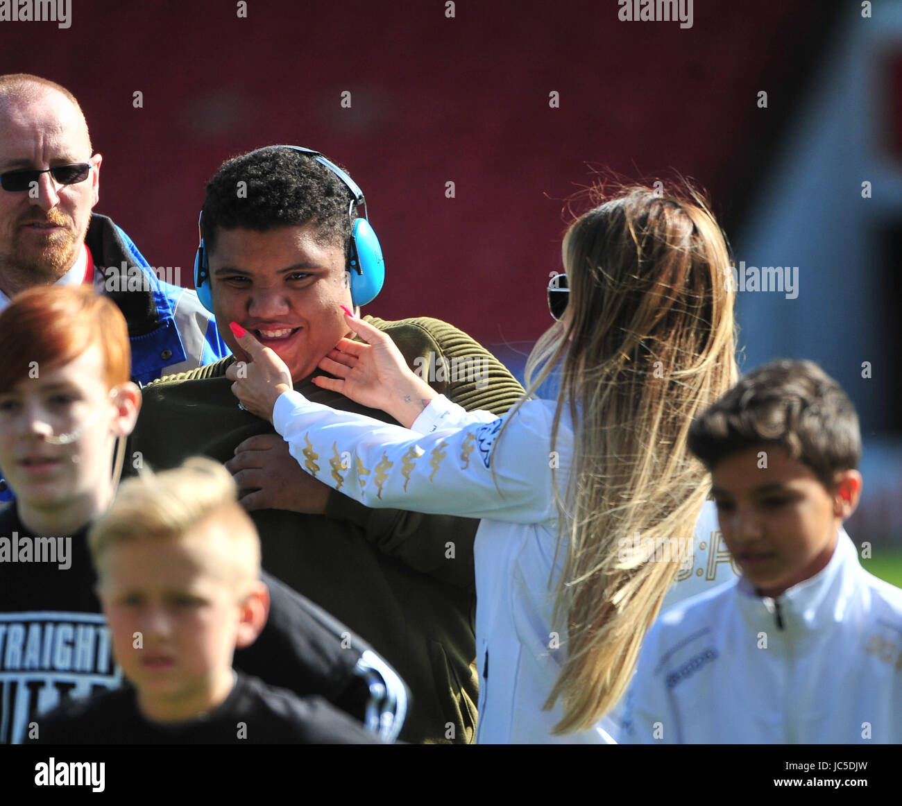 Celebrities attend a charity match held at Walsall FC in aid of Compton ...
