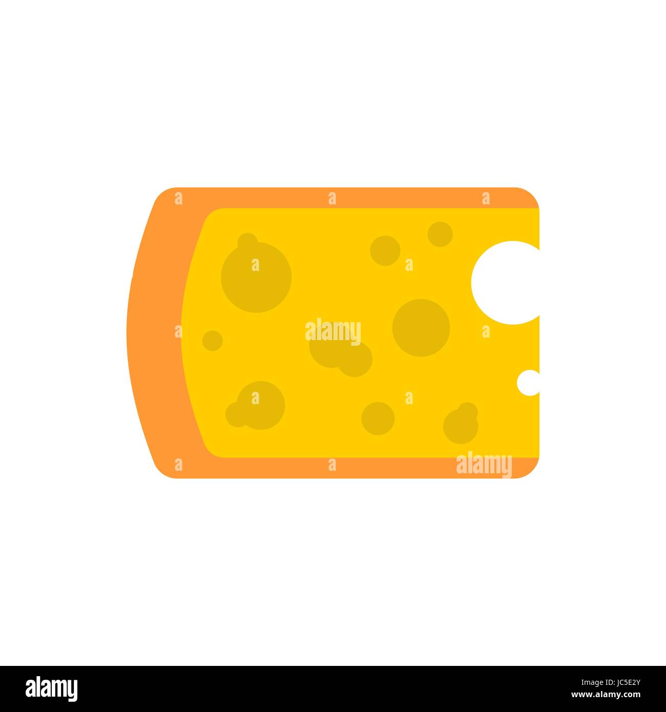 Cheese piece isolated. Yellow dairy product on white background Stock ...